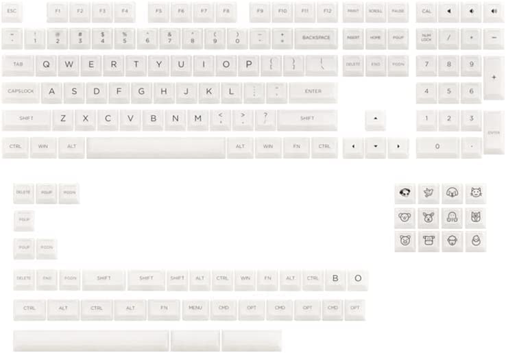 Buy Akko Keycaps Transparent Shell, 155 Keys, ASA Profiles, ANSI Layout ...