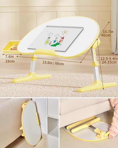Snapklik.com : SAIJI Laptop Desk For Bed, Tilt & Height Adjustable ...