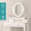 Amazon.com: Lumelay Girls Makeup Vanity Set with Mirror & Stool ...