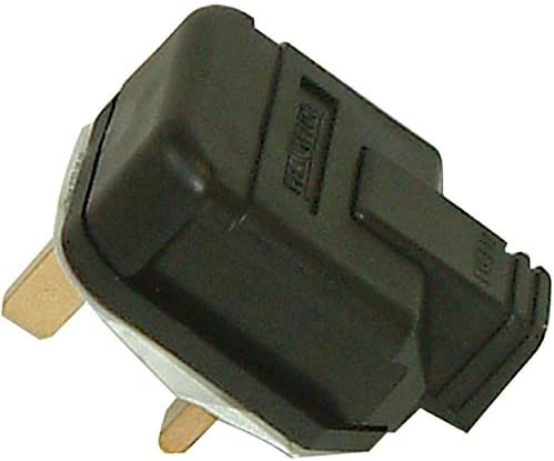 Permaplug UK 3 Pin Mains Plug. 13 Amp Heavy Duty Black/Orange/White ...