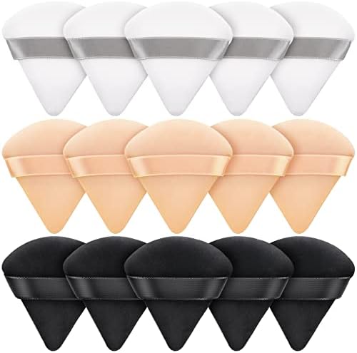Amazon.com : 15 Pcs Powder Puff Velour Triangle Powder Puffs for Face ...