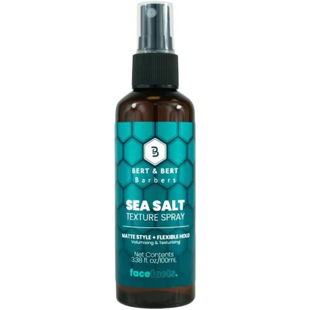 Face Facts | Bert & Bert Barbers Sea Salt Texture Spray | Volumising + Texturising | 100ml ...