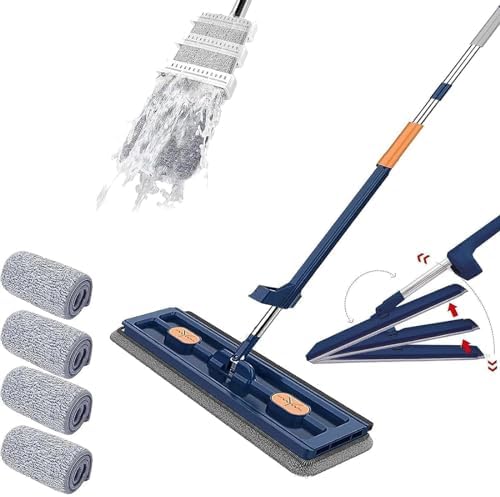 Amazon.com: Large Flat Mop, 360° Freely Rotating Mop Head, 54 ...
