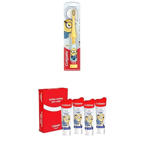 Amazon.com: Colgate Kids Minions Battery Powered Toothbrush, with ...