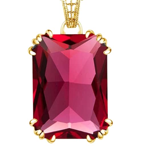 Buy GemsMart A1 Ruby Stone Pendant Real Chuni Stone Original Certified ...