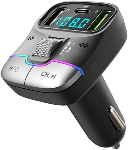 Amazon.com: Anker Roav SmartCharge F3 Wireless Bluetooth 4.2 FM ...