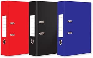 Pack of 3 - A4 Lever Arch Files 75mm Lever Arch File Metal Edge ...