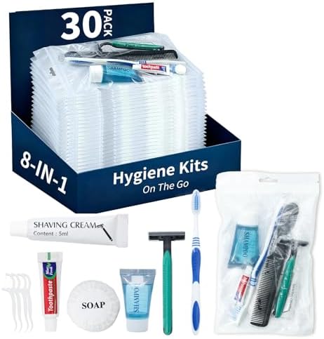 Amazon.com : 30 Pack Hygiene Kits for Homeless in Bulk, 8-in-1 Personal ...