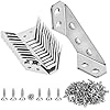 Amazon.com: 12-Pack Premium Stainless Steel Corner Brackets for Wood ...