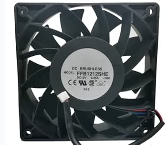 Amazon.com: FFB1212SHE 12V 2.25A 27W 120X120X38MM 3-Wire Cooling Fan ...