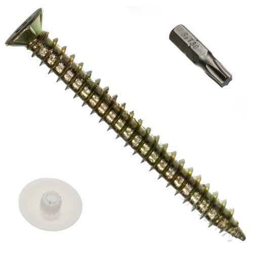 100 x Masonry/Concrete Frame Fixings/Anchors, 75mm x 7.5mm Screw direct ...