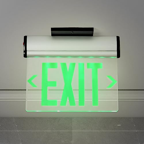 CM MZY Green Exit Signs for Business, LED Edge Lit Exit Sign, UL 924 ...