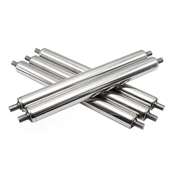 Set of 5 Steel Conveyor Rollers - Unpowered Smooth Replacement Rollers ...