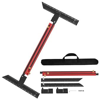 Snowtaros Stair Tread Template Tool, Aluminum Alloy Stair Measuring ...