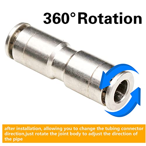 Snapklik.com : 10mm Union Straight Push To Connect Fittings Stainless ...