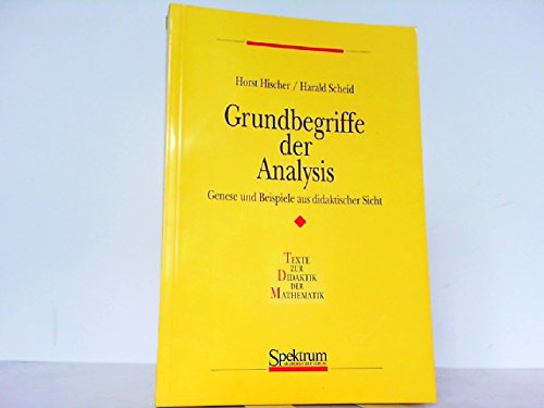 Amazon.com: Grundbegriffe der Analysis: Genese und Beispiele aus ...
