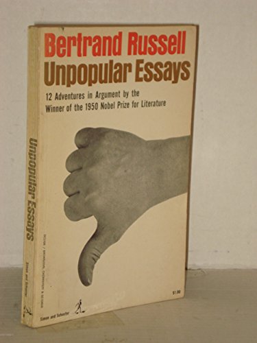 Bertrand Russell Unpopular Essays a Touchstone paperback: Aditya ...
