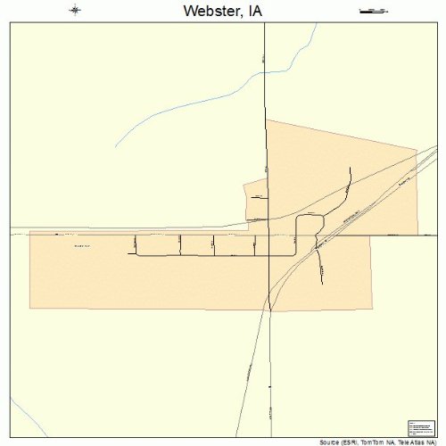 Amazon.com: Large Street & Road Map of Webster, Iowa IA - Printed ...