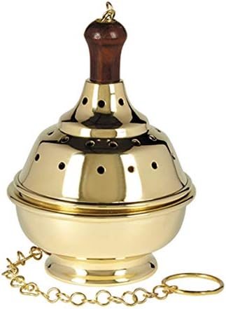 Amazon.com: Sudbury Brass Round Single Chain Hanging Censer, 8 Inch ...