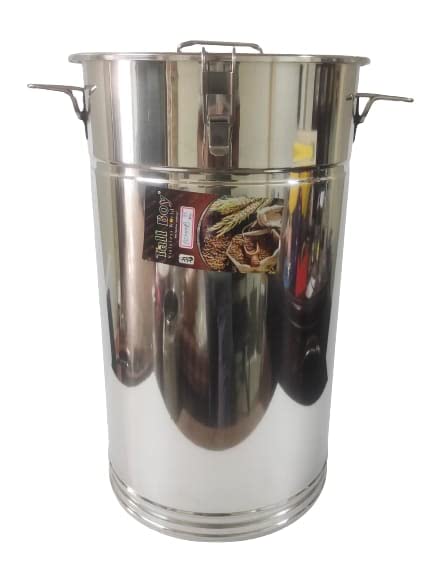 Buy 'tallboy' stainless steel grain storage containers 35 kg | lockable ...