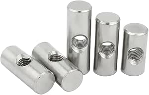 Amazon.com: CLENEA M4 M5 M6 Barrel Nut Bolts 304 Stainless Steel Cylindrical Pin Dowel Thread ...