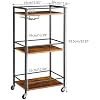 Amazon.com - IBUYKE Home Bar Serving Cart,Small Bar Cart with 3-Tier ...