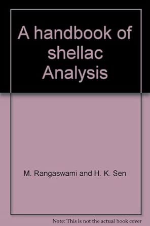A handbook of shellac Analysis: M. Rangaswami and H. K. Sen: Amazon.com ...