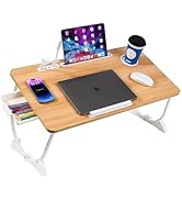 Amazon.com: Laptop Desk for Bed Couch, Adjustable Foldable Bed Table ...