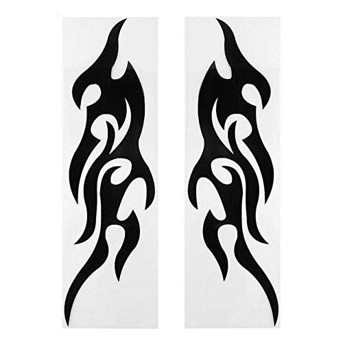 ARWY 2Pcs Car Self-Adhesive Sticker Fire Pattern Style Car Stickers ...
