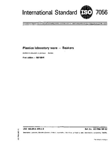 ISO 7056:1981, Plastics laboratory ware - Beakers: International ...