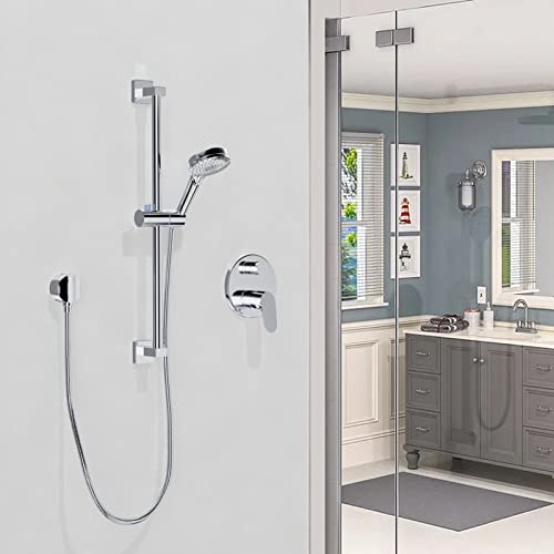 Shower Riser Rail, Wall Mounted Shower Slider Rail with Height and ...