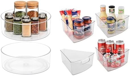 Amazon.com - Sorbus Clear Lazy Susan and Wedge Storage Bin Set - Comes ...