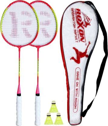 Buy ROXON Rio-4 -Badminton Rackets Set of 2 pcs with 3 PC NYLO ...