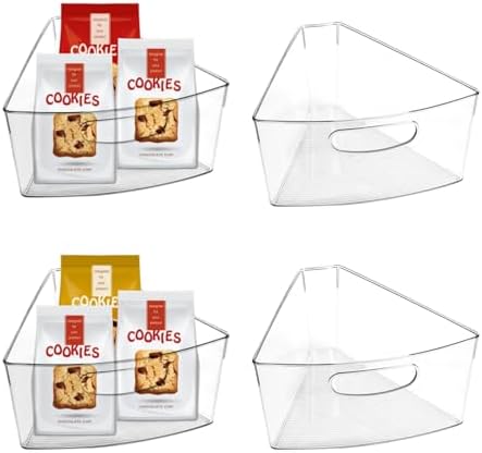Amazon.com - Kitchen Details 2 Pack Lazy Susan Bin | Triangular Pantry ...