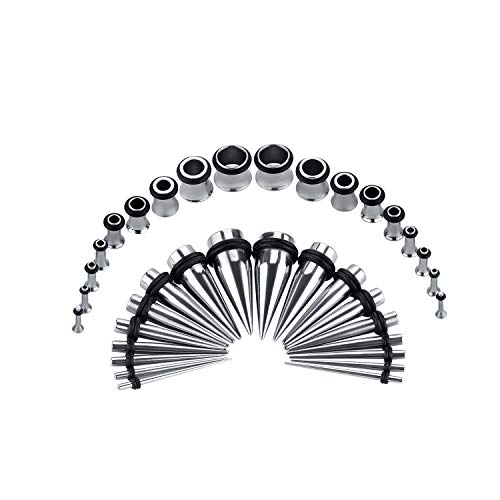 Amazon.com: 36PC Ear Stretching Kit 14-00G Ear Gauge Stretching Kit ...