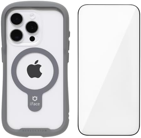 Amazon.co.jp: iFace Reflection Magnetic iPhone 15 Pro ケース MagSafe 対応 クリア 強化ガラス (グレー) ガラスフィルム 光沢 ...