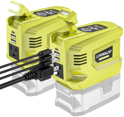Amazon.com: 2 Packs Power Inverter Compatible with Ryobi 18V, LIVOWALNY ...
