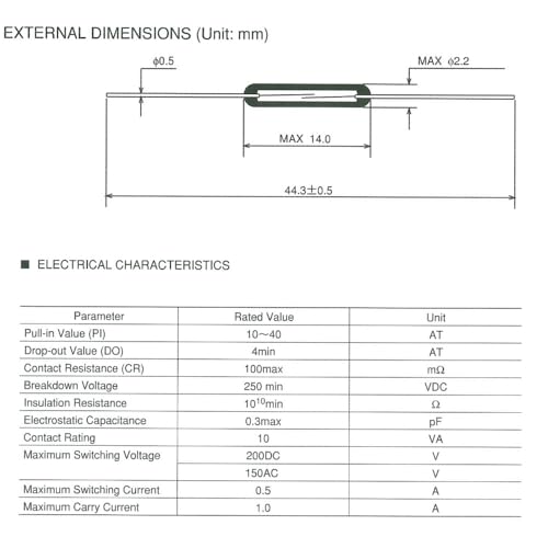 Snapklik.com : Gebildet 6pcs Reed Switch Reed Contact Normally Open