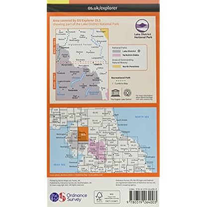 The English Lakes: North-Eastern Area Map | Penrith, Patterdale ...