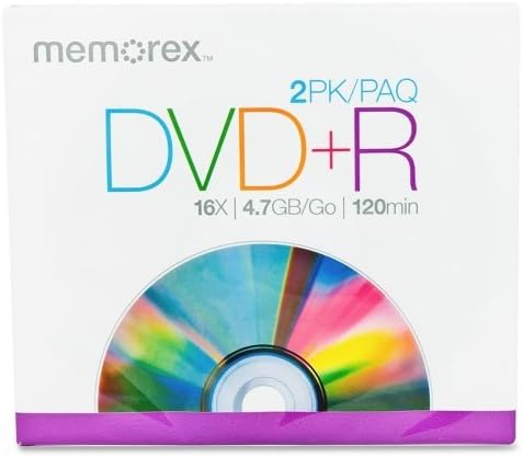 Amazon.com: Memorex DVD Recordable Media - DVD+R - 16x - 4.70 GB - 2 ...