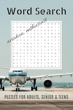 Aviation Word Search Puzzle Book: Word Searches with Easy To Read Print ...
