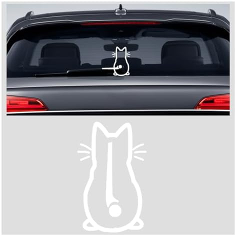 Amazon.com: GLSOWEE Car Wiper Stickers, Cute Animal Cat Art Decal, Car ...