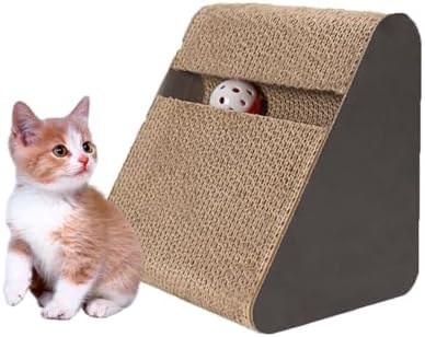 Amazon.com : Cat Scratcher Cardboard, Ramp Triangular Cardboard Toy ...