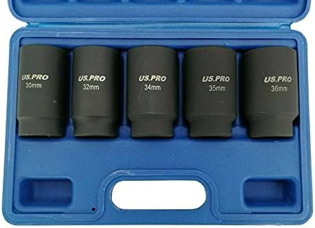 US Pro 5pc Impact Socket Set - Thin Wall, 12 Point, 30 32 34 35 36mm ...