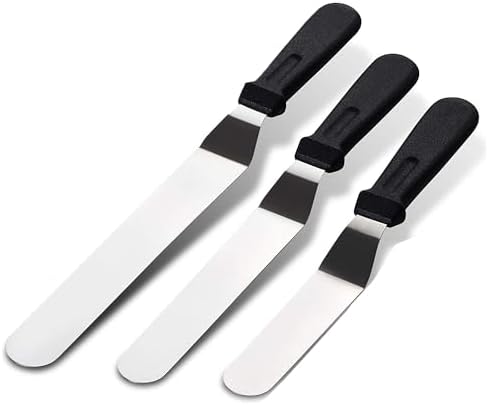 Amazon.com: Angled Icing Spatula Set and 7 Packs Cake Scrapers Smoother ...