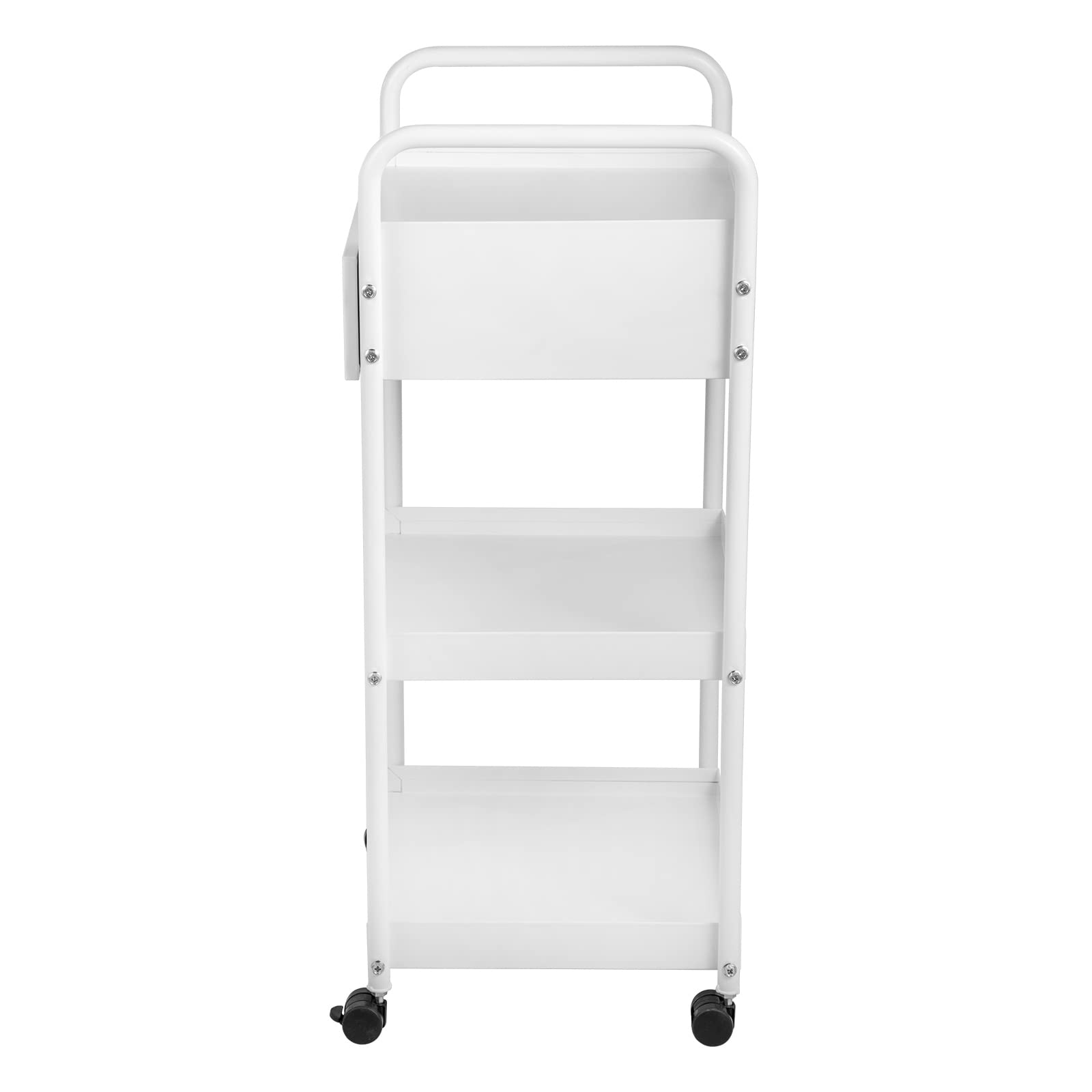 VEVOR Lab Cart, 3 Tiers Lab Trolley, Steel Lab Utility Cart, 360Â ...