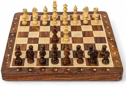 Buy StonKraft 12"X 12" Collectible Foldable Wooden Chess Game Board Set ...