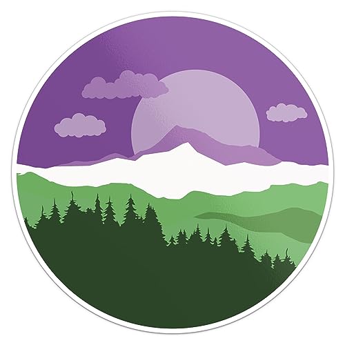 LGBTQ Pride Mountain Flag Subtle Genderqueer Sticker - Waterproof Vinyl ...