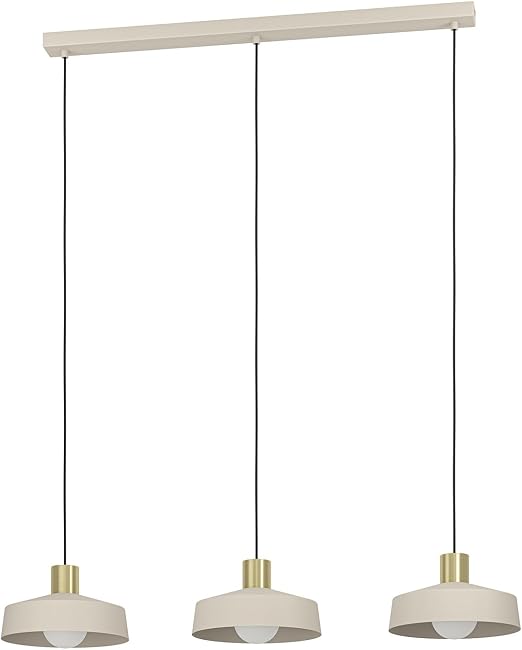 EGLO Pendant lighting Valdiola, 3 lamp ceiling light fitting, hanging ...