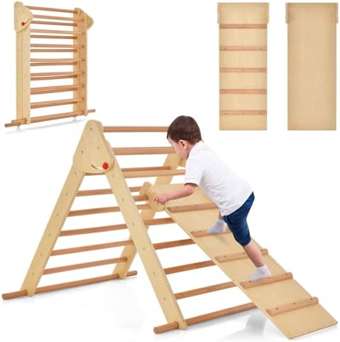 Amazon.com: OLAKIDS Climbing Toys for Toddlers, 3 in 1 Foldable Kids ...
